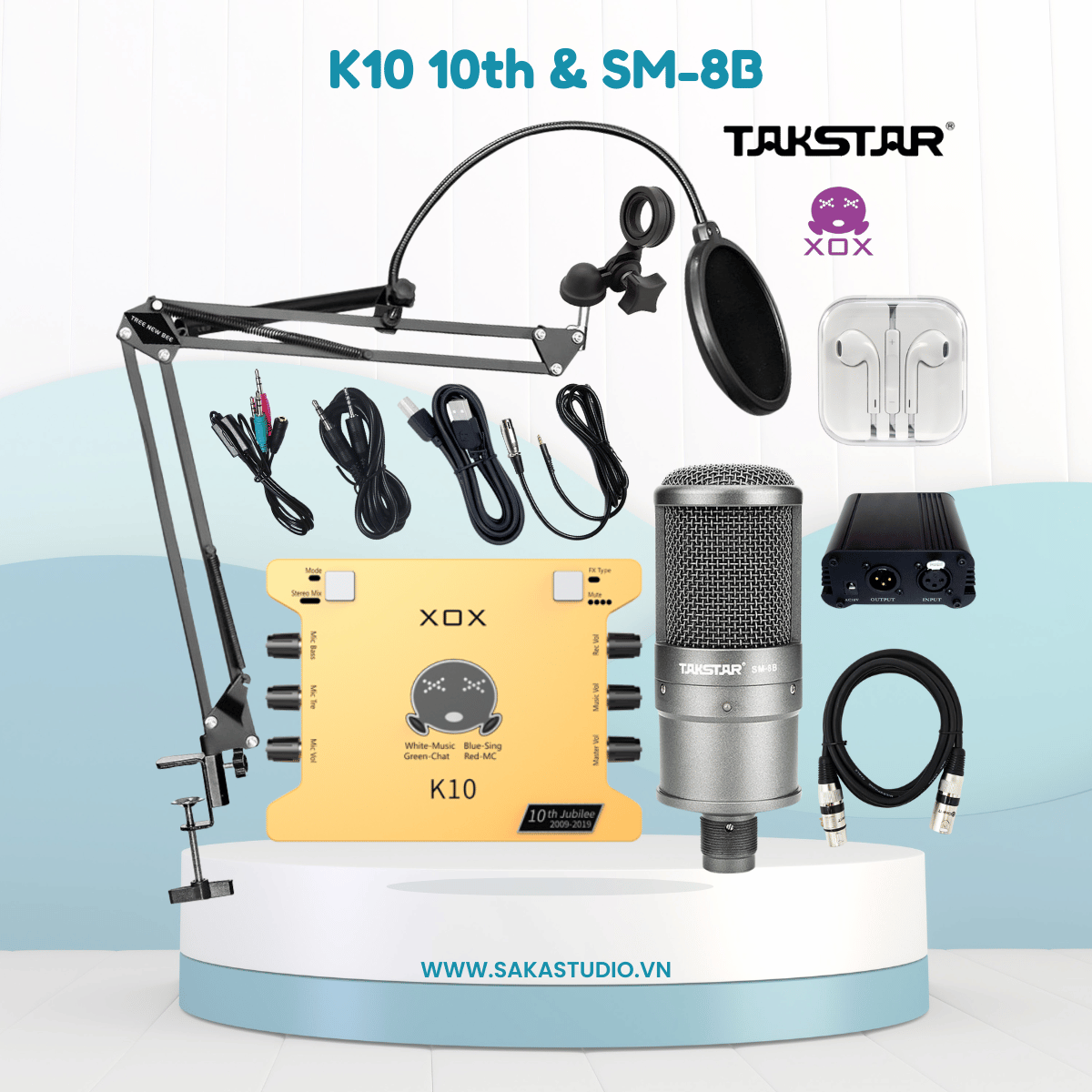 Các bộ combo thu âm hát livestream chính hãng - Saka Studio