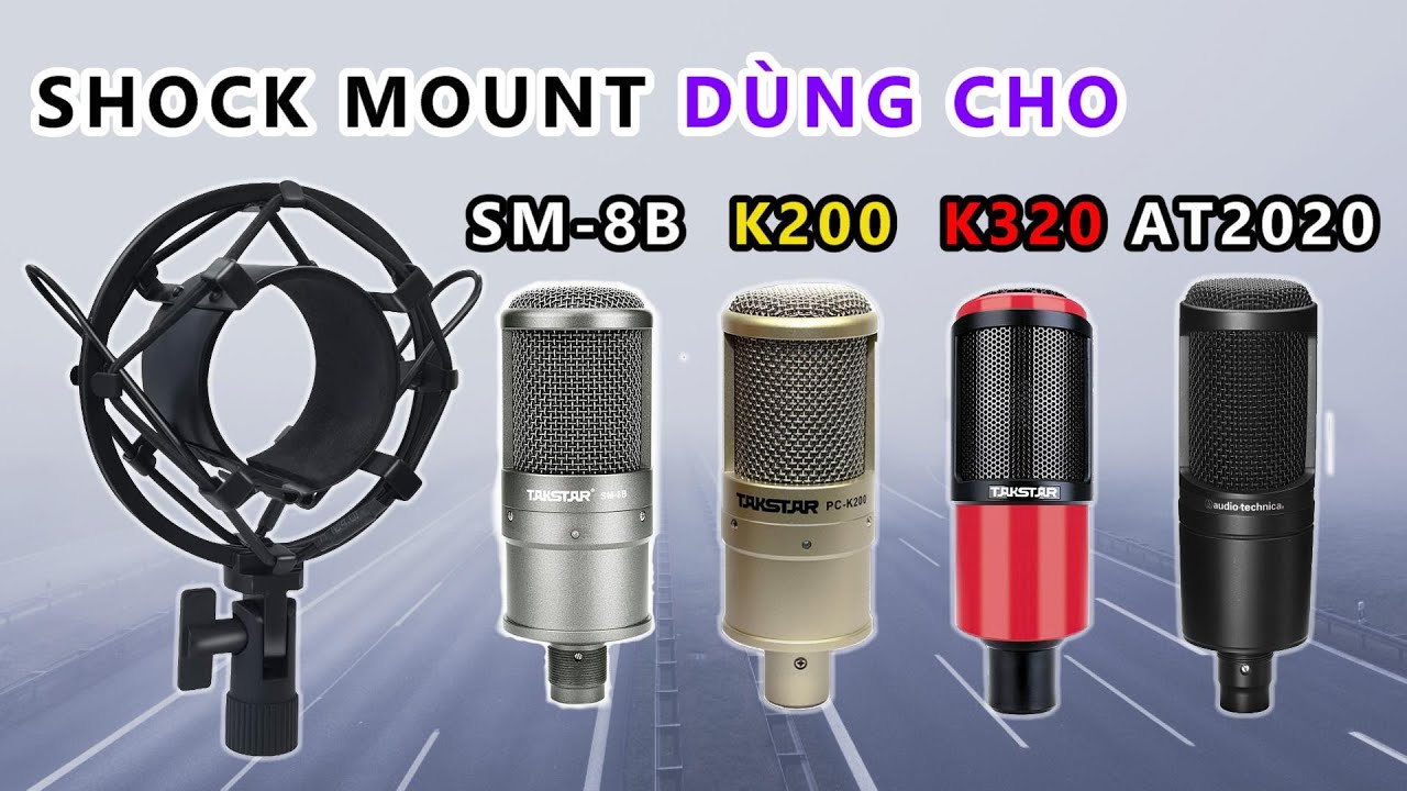 Shock Mount Kim Loại Dùng Cho Micro SM-8B, PC-K200, AT2020...